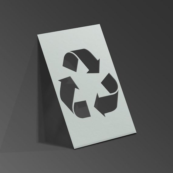 Recycling Stencil Bin Trash Garbage Mylar Safety Sheet | Etsy