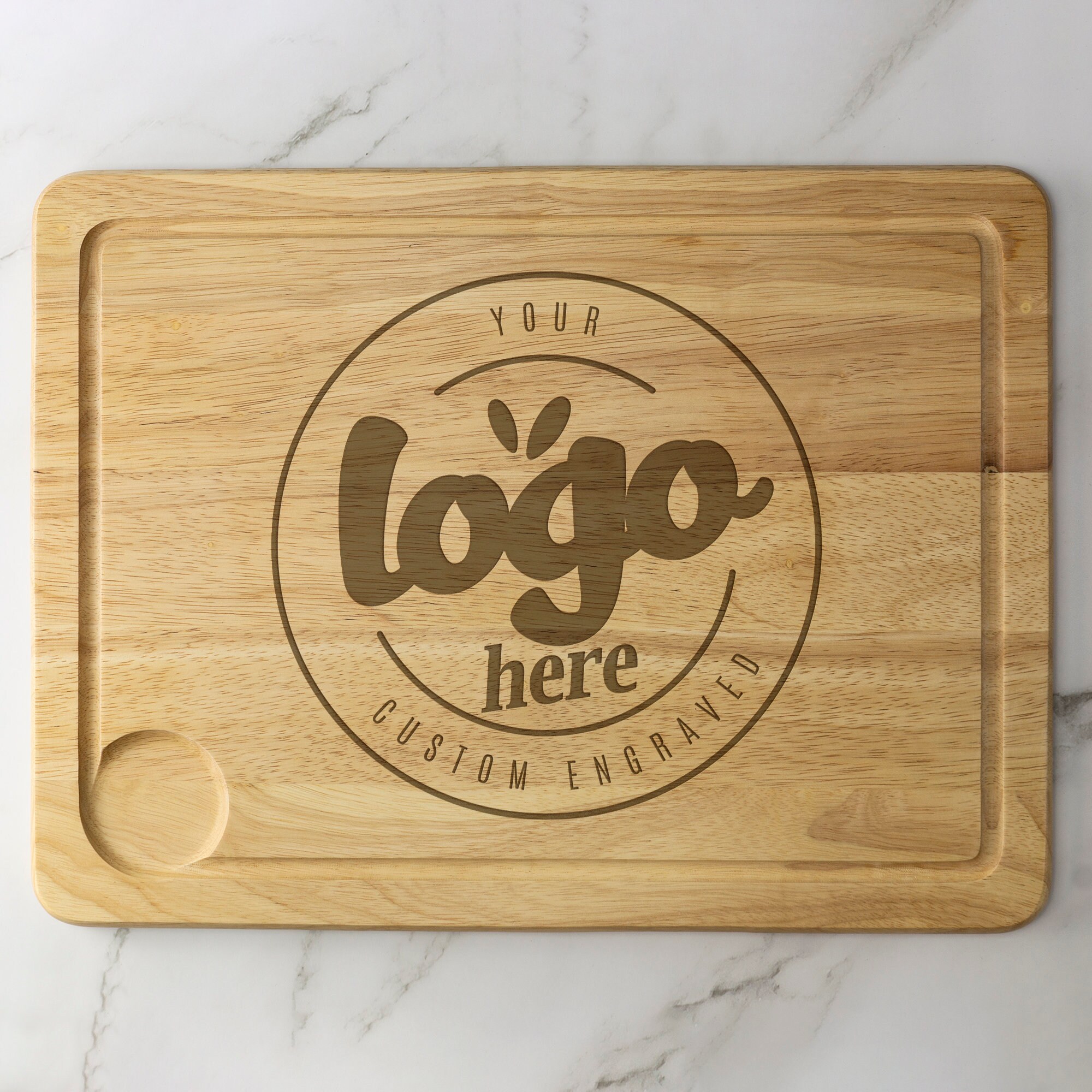 Personalised Logo Engraved Wooden Chopping Board Brand Pub | Etsy