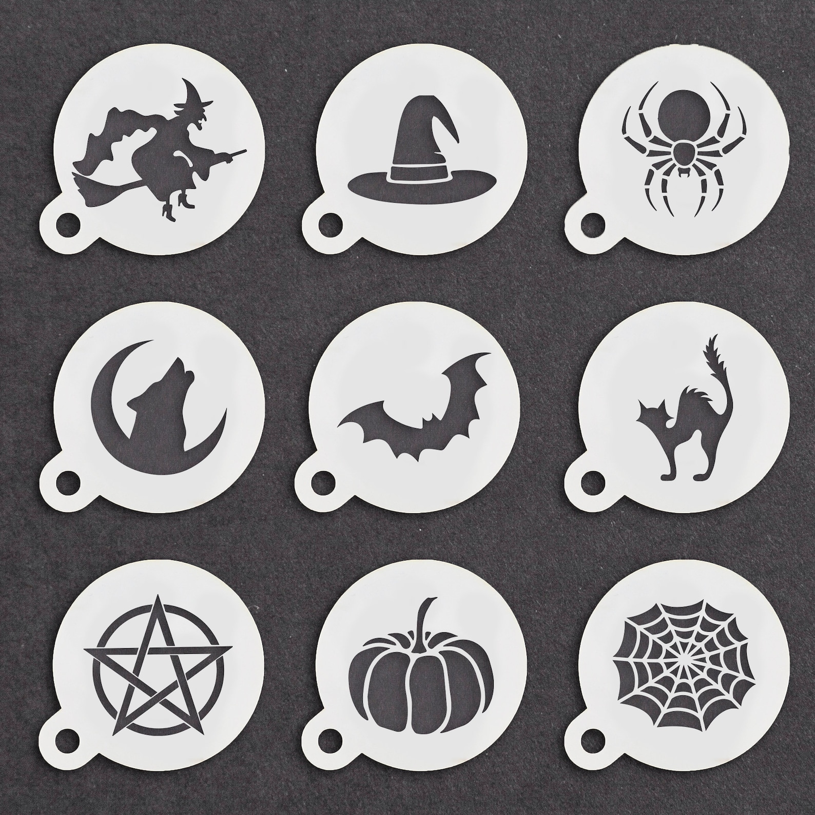 Halloween Coffee Duster Stencil Latte Cappuccino Scary Spray | Etsy