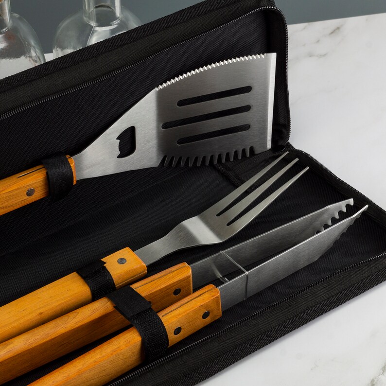 Personalised Barbeque BBQ Set Custom Engraved Tools Utensils - Etsy UK