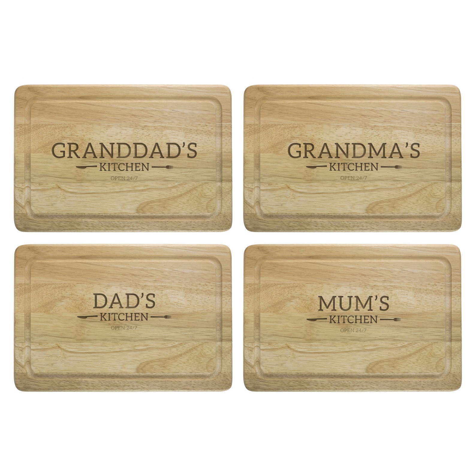 Personalised Kitchen Engraved Wooden Chopping Board Mum Dad - Etsy