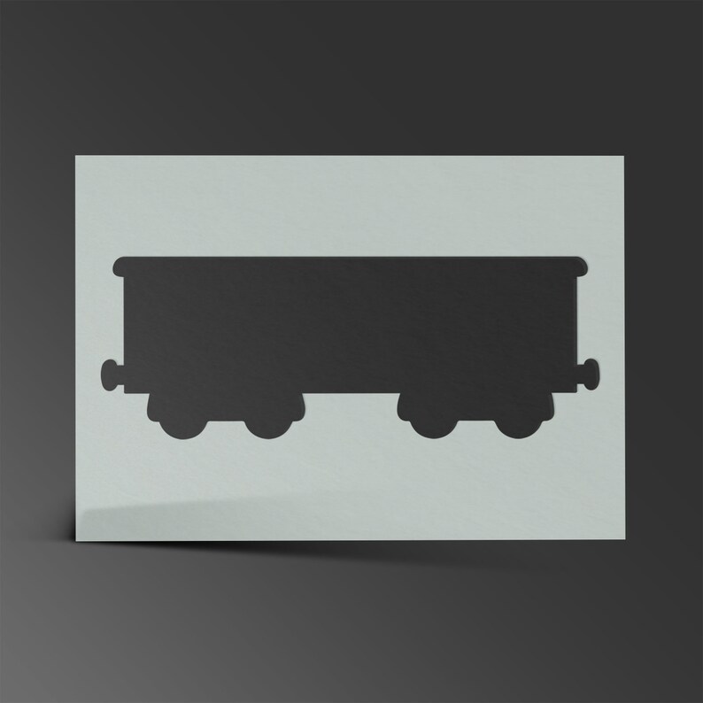 Train Stencil Mylar Steam Engine Sheet Painting Wall Art Craft Airbrush ...