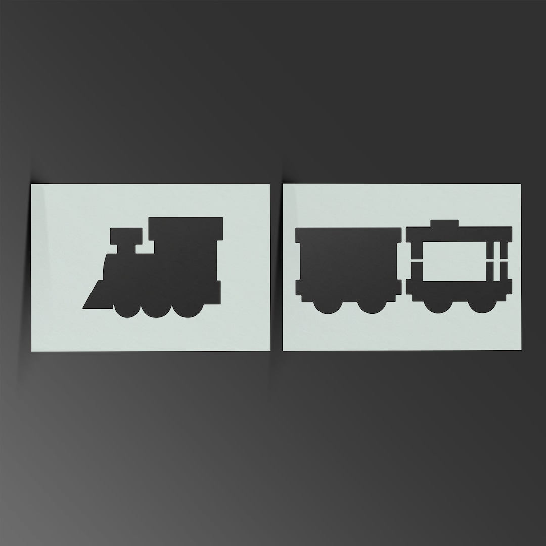 Train Stencil Mylar Steam Engine Sheet Painting Wall Art Craft Airbrush ...