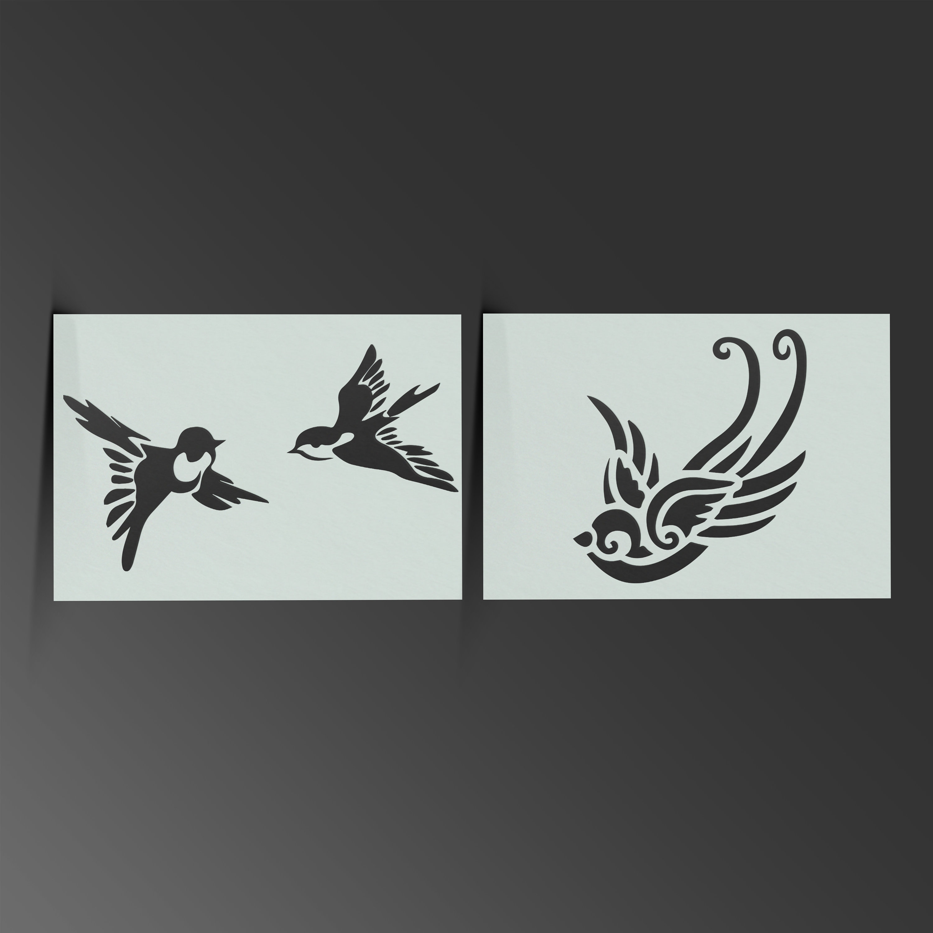 Swallow Stencil Bird Shabby Chic Mylar Sheet Painting Wall Art Craft ...