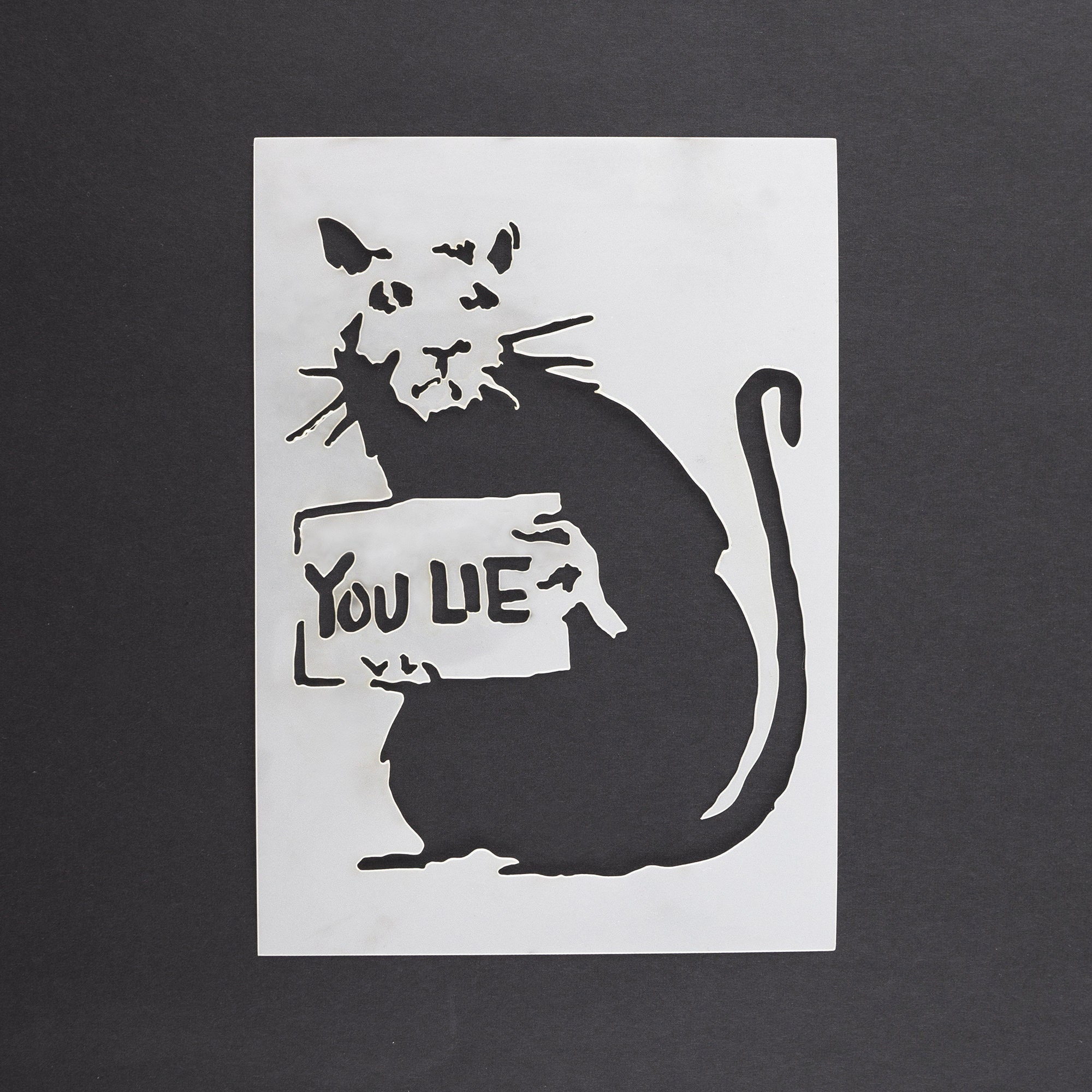 Banksy Rat Stencil Mylar Sheet Painting Wall Art Craft | Etsy