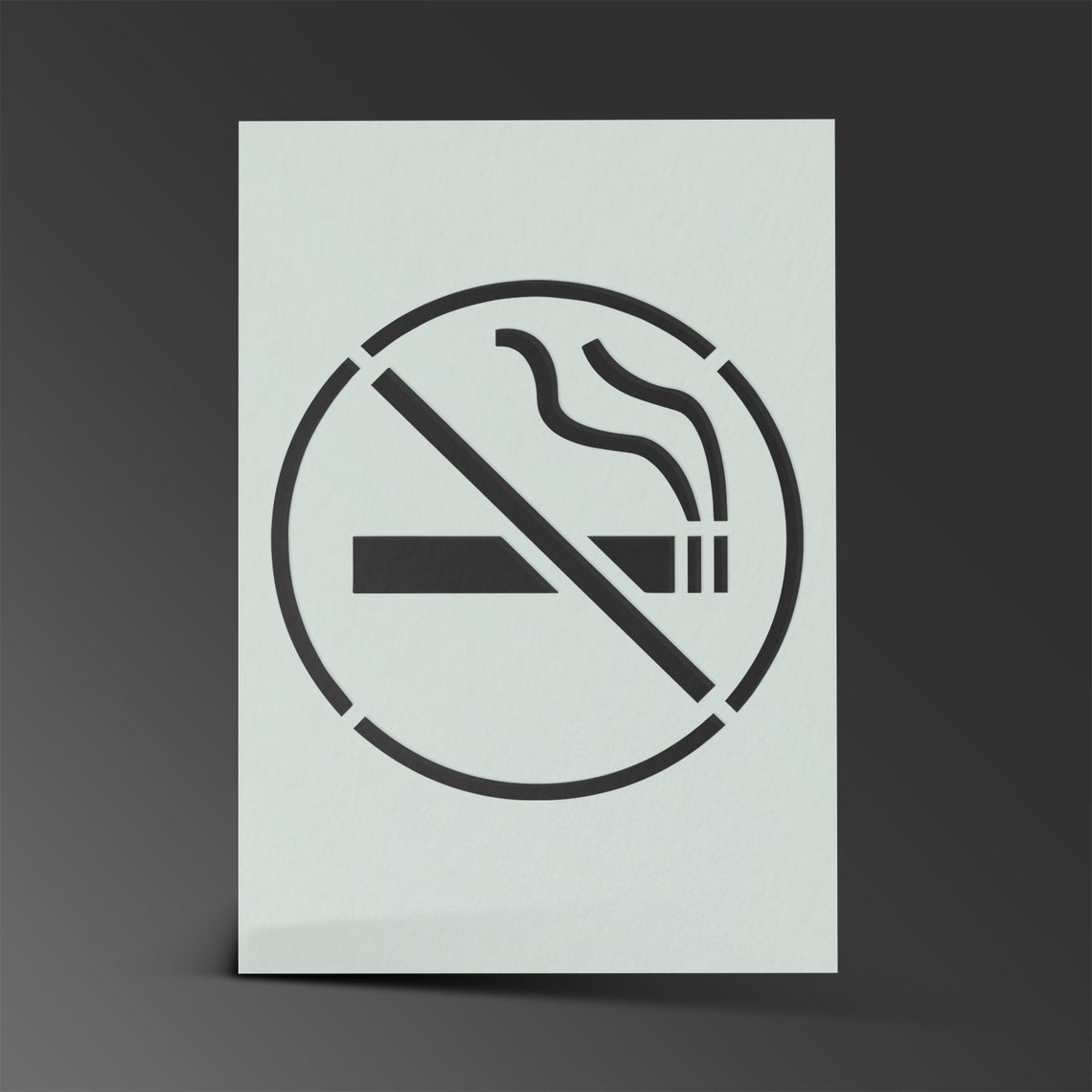 No Smoking Stencil Mylar Safety Sheet Painting Wall Art Craft Airbrush ...