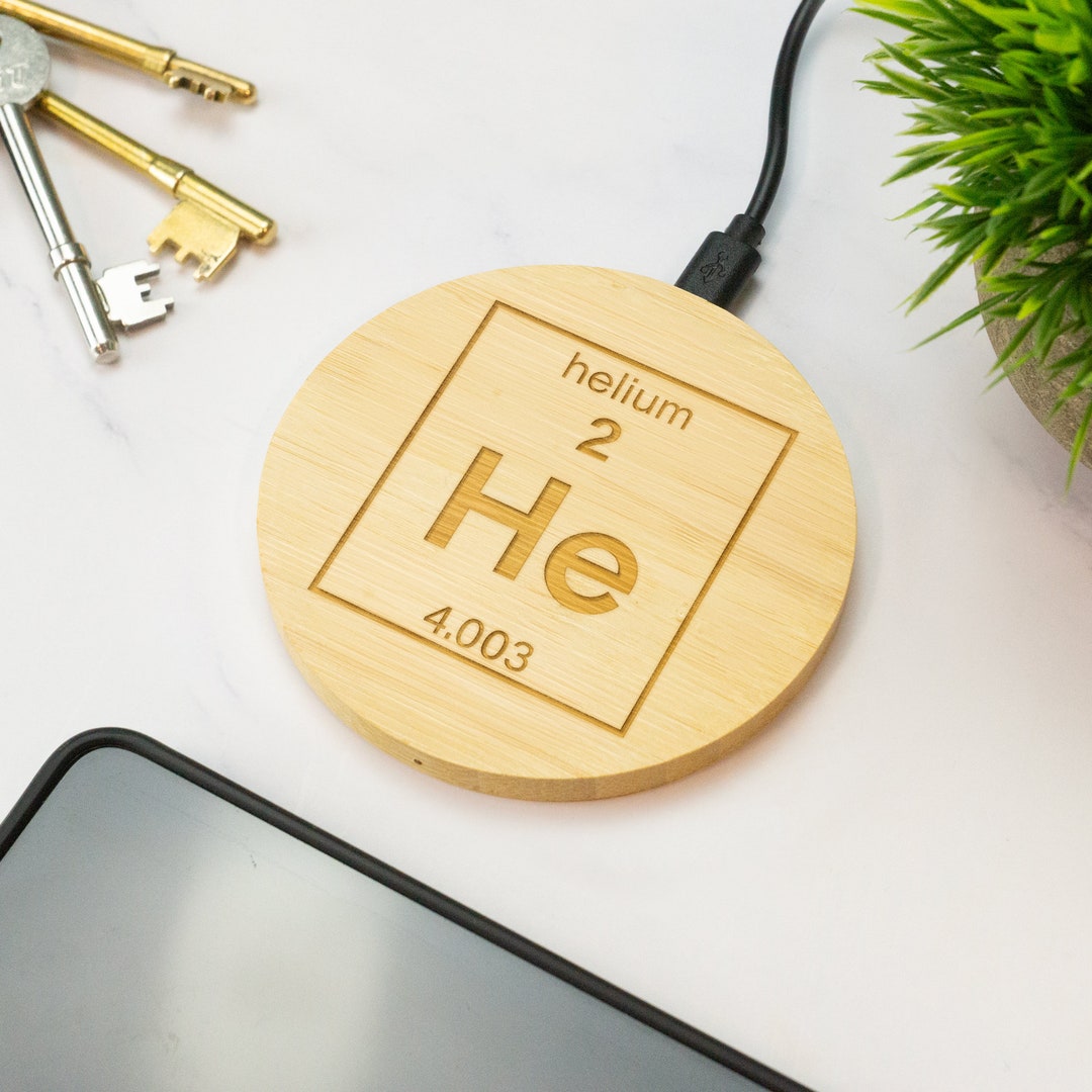 Periodic Table Wireless Phone Charger Wooden Cell Phone Charger ...