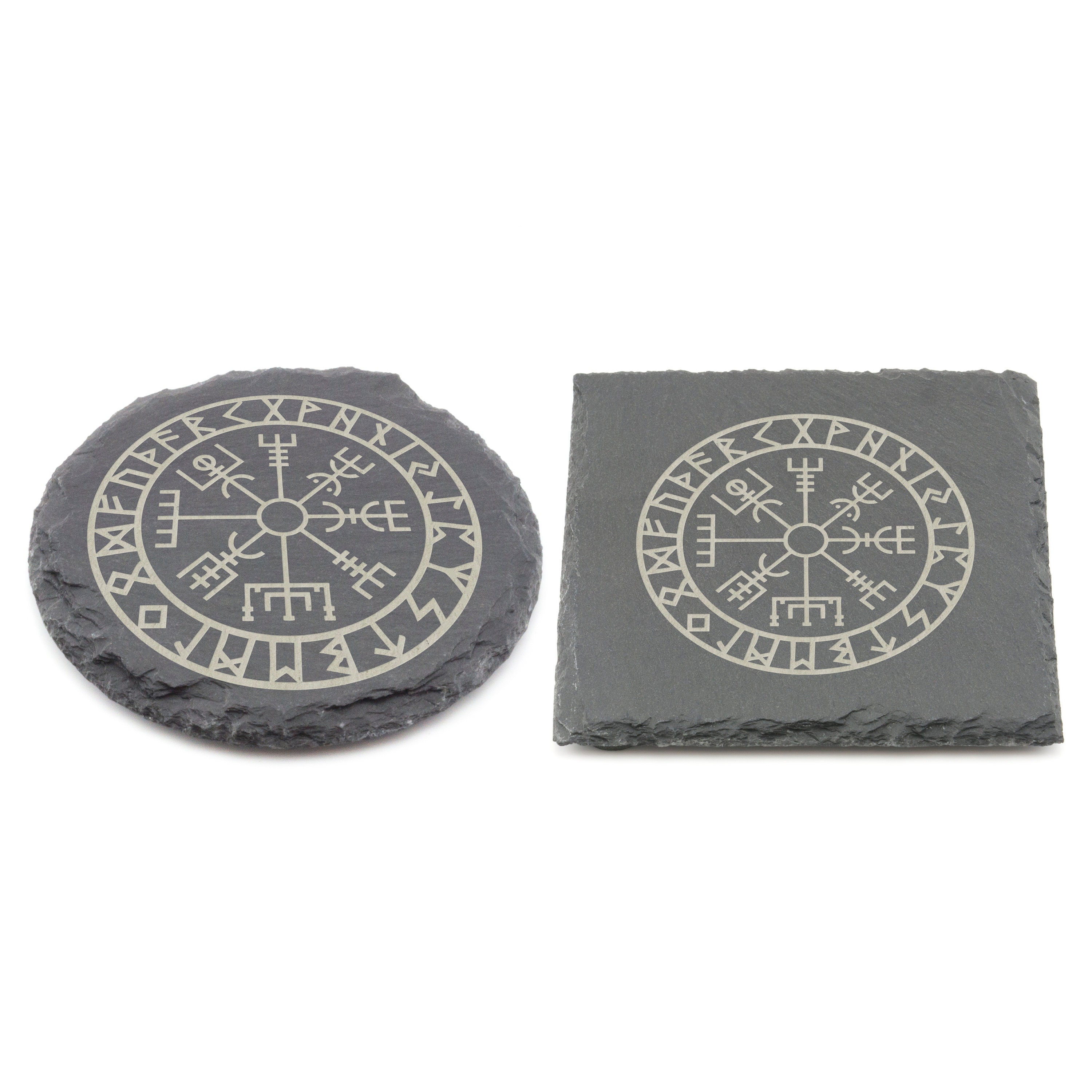 Viking Compass Slate Coaster Laser Engraved Shabby Chic Gift | Etsy