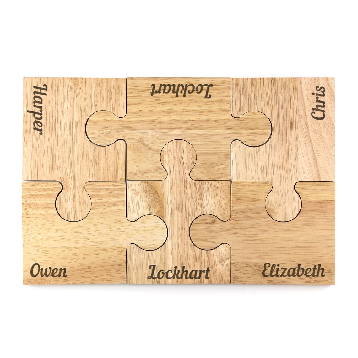 Personalised Coaster Wooden Jigsaw Custom Name Laser Engraved | Etsy