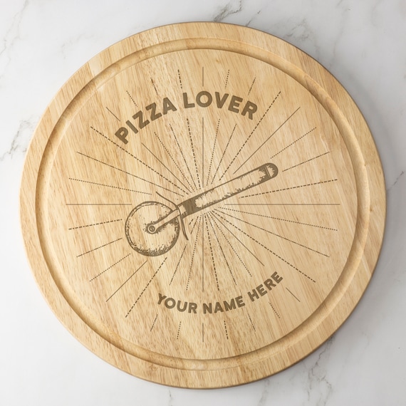 Personalised Wooden Pizza Serving Board Chopping Board Cheese | Etsy