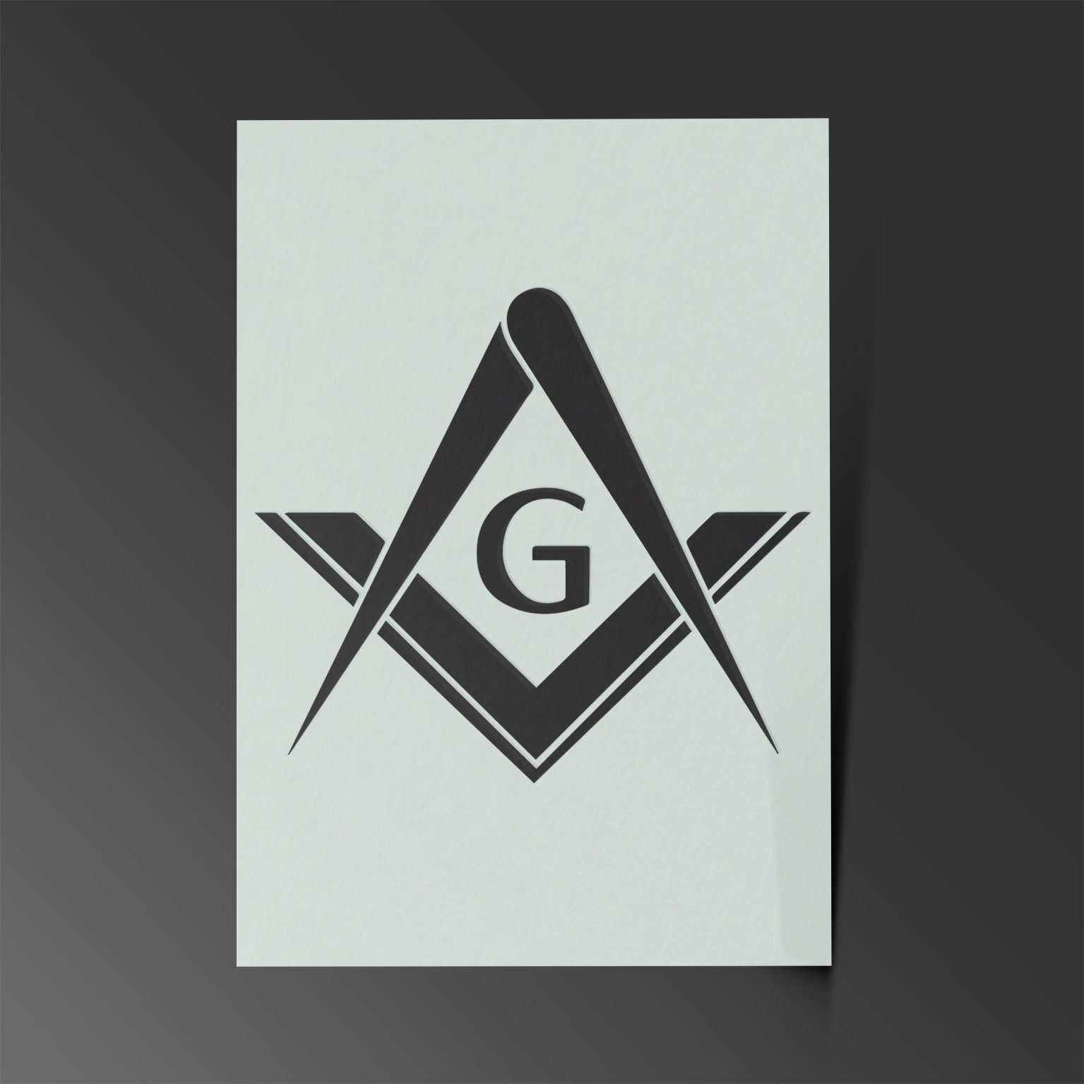 Free Mason Stencil Masonic G Mylar Sheet Painting Wall Art | Etsy