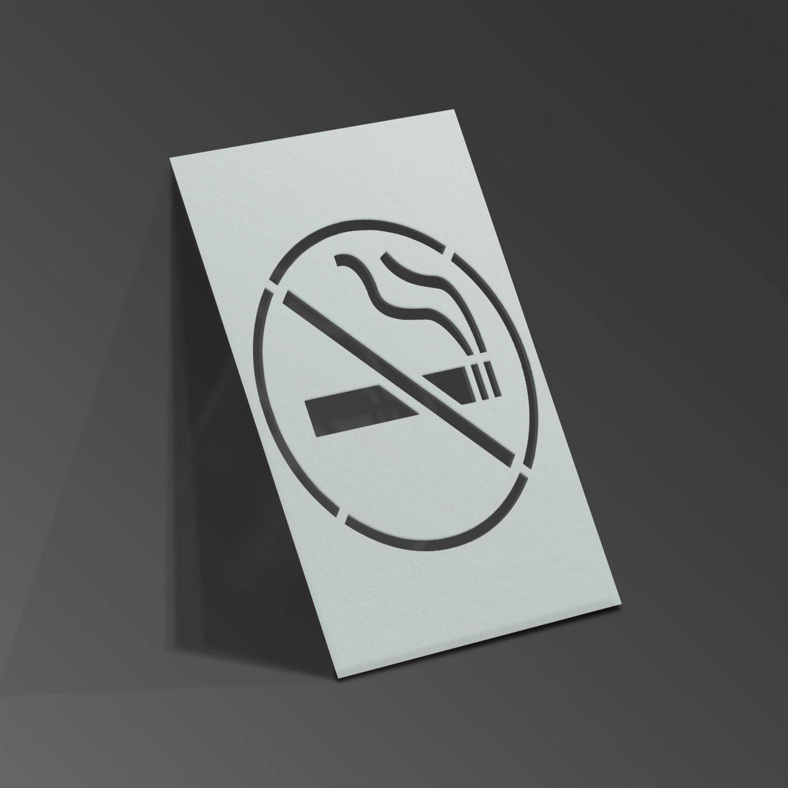 No Smoking Stencil Mylar Safety Sheet Painting Wall Art Craft Airbrush ...