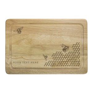 Personalised Bee Serving Board Breakfast Wooden Chopping Board Cheese ...