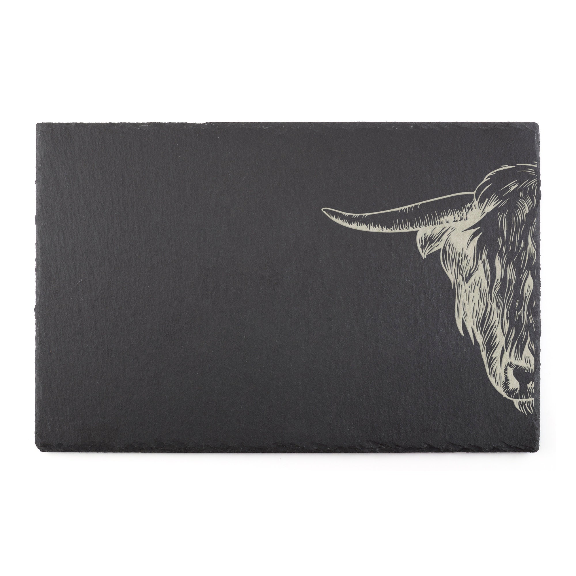 Highland Cow Slate Placemat & Coaster Set Laser Engraved - Etsy UK