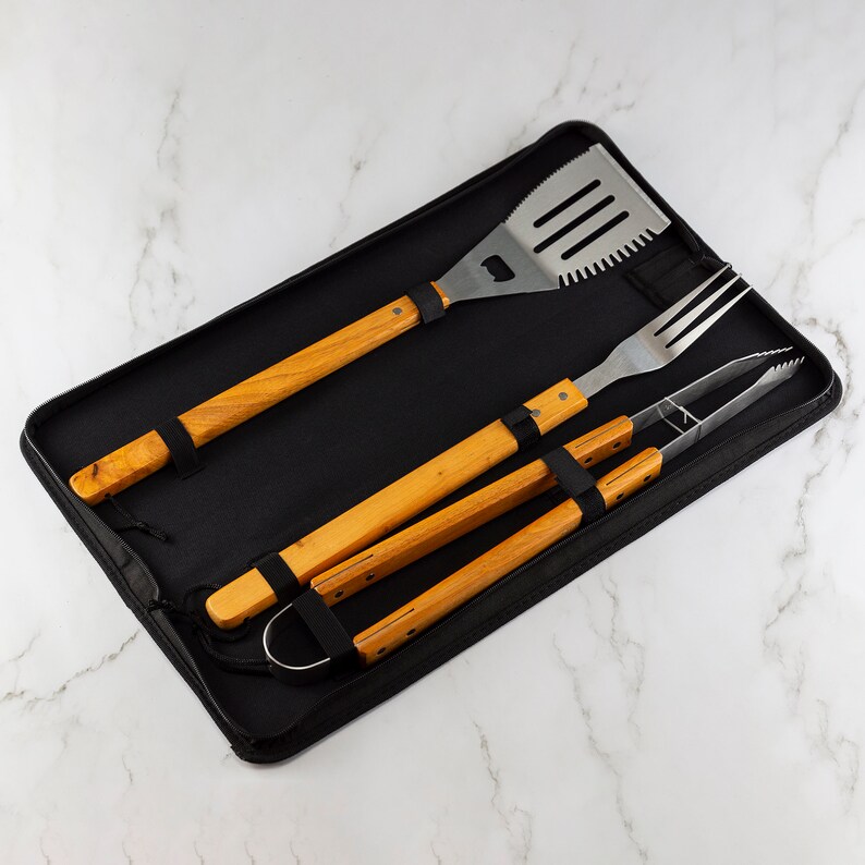 Personalised Barbeque BBQ Set Custom Engraved Tools Utensils - Etsy UK