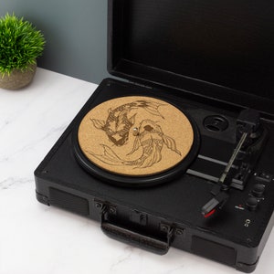 Koi Fish Yin and Yang Record Player Slip Mat Turntable DJ Slip Mat ...