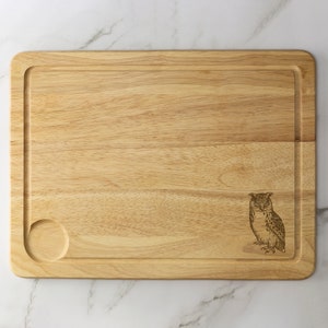 Woodland Animals Wooden Chopping Board Fox Owl Squirrel Badger Cheese ...