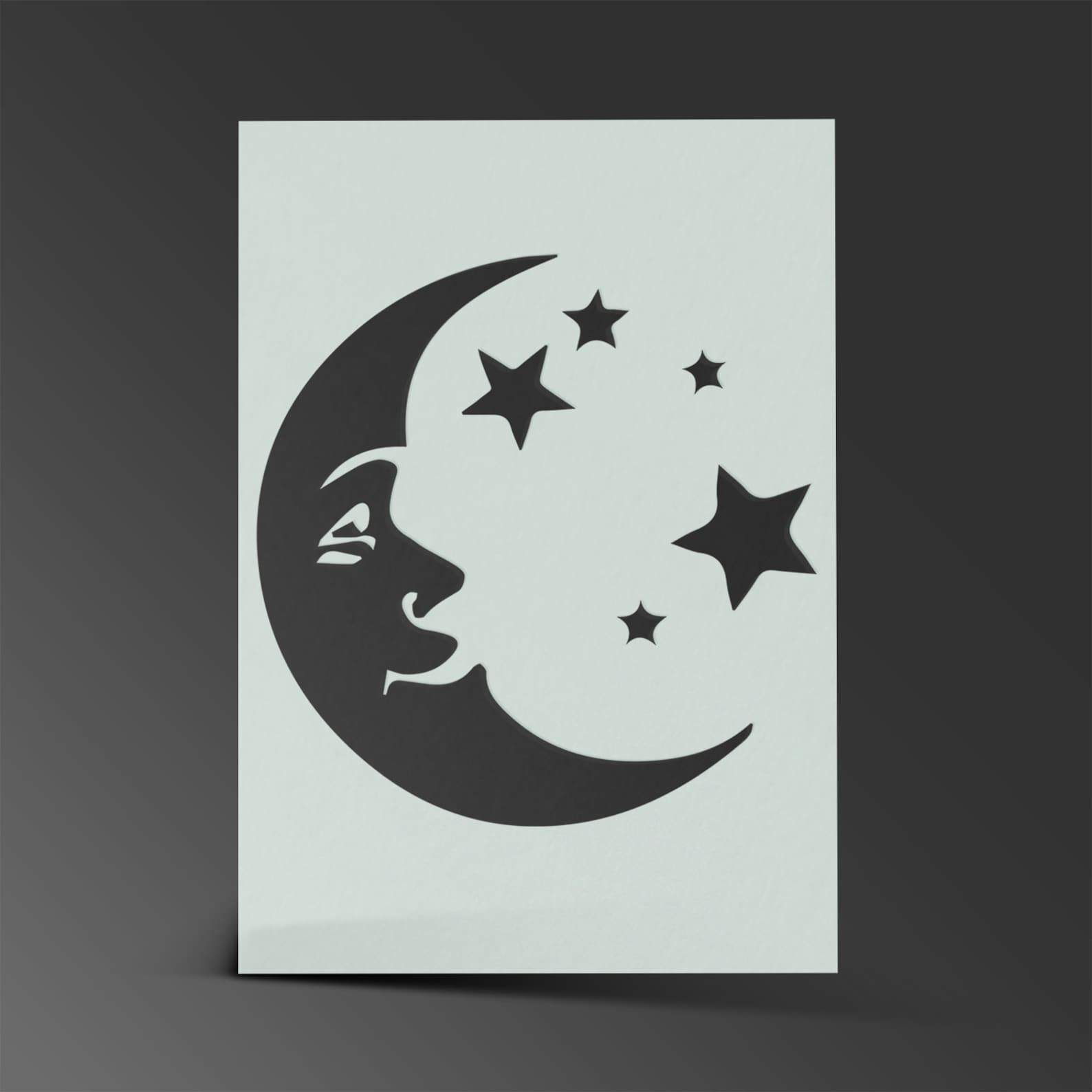 Sun Moon Stars Stencil Mylar Shabby Chic Sheet Painting Wall Art Craft ...