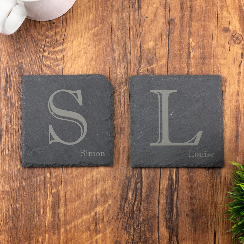 Letter Coaster - Etsy