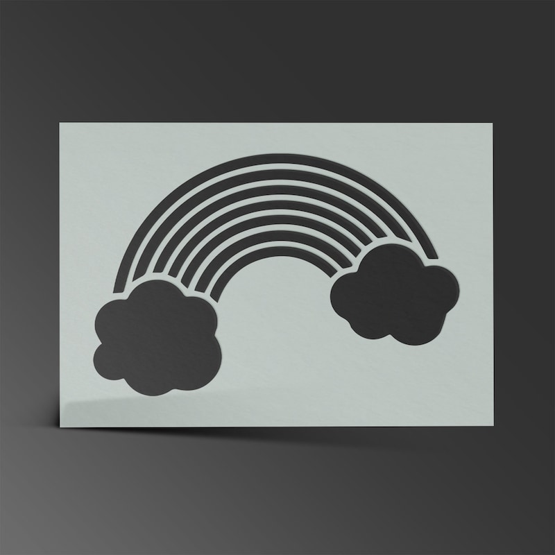 Rainbow Stencil Reusable - Etsy UK