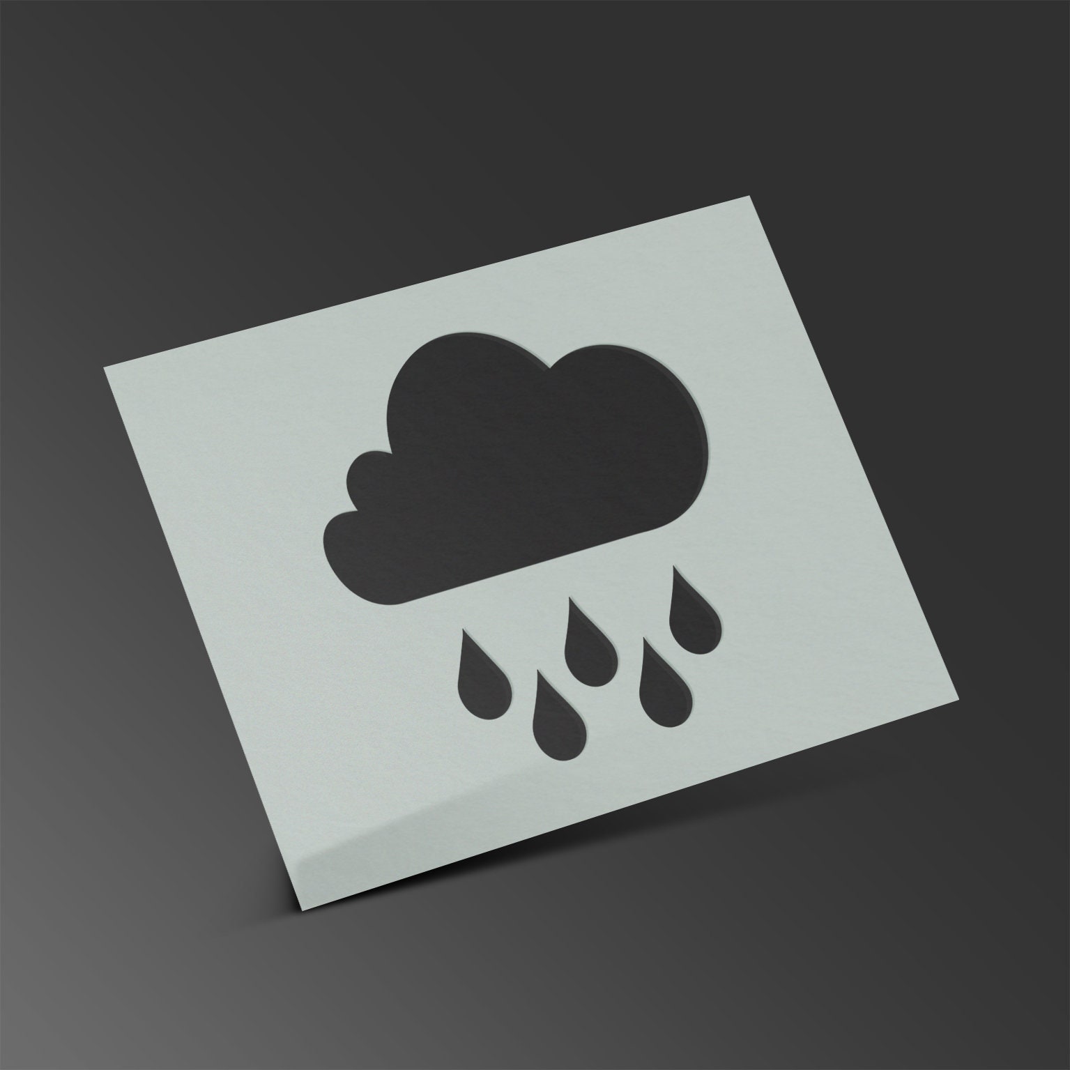 Rain Cloud Stencil Thunder Lightning Mylar Sheet Painting Wall Art Kids ...