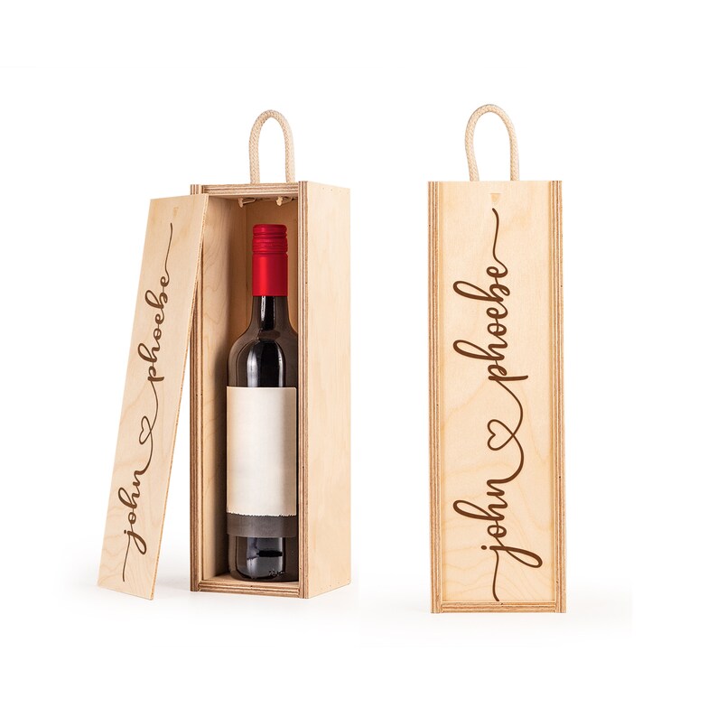 Personalised Wine Box Custom Laser Engraved Gift Birthday - Etsy