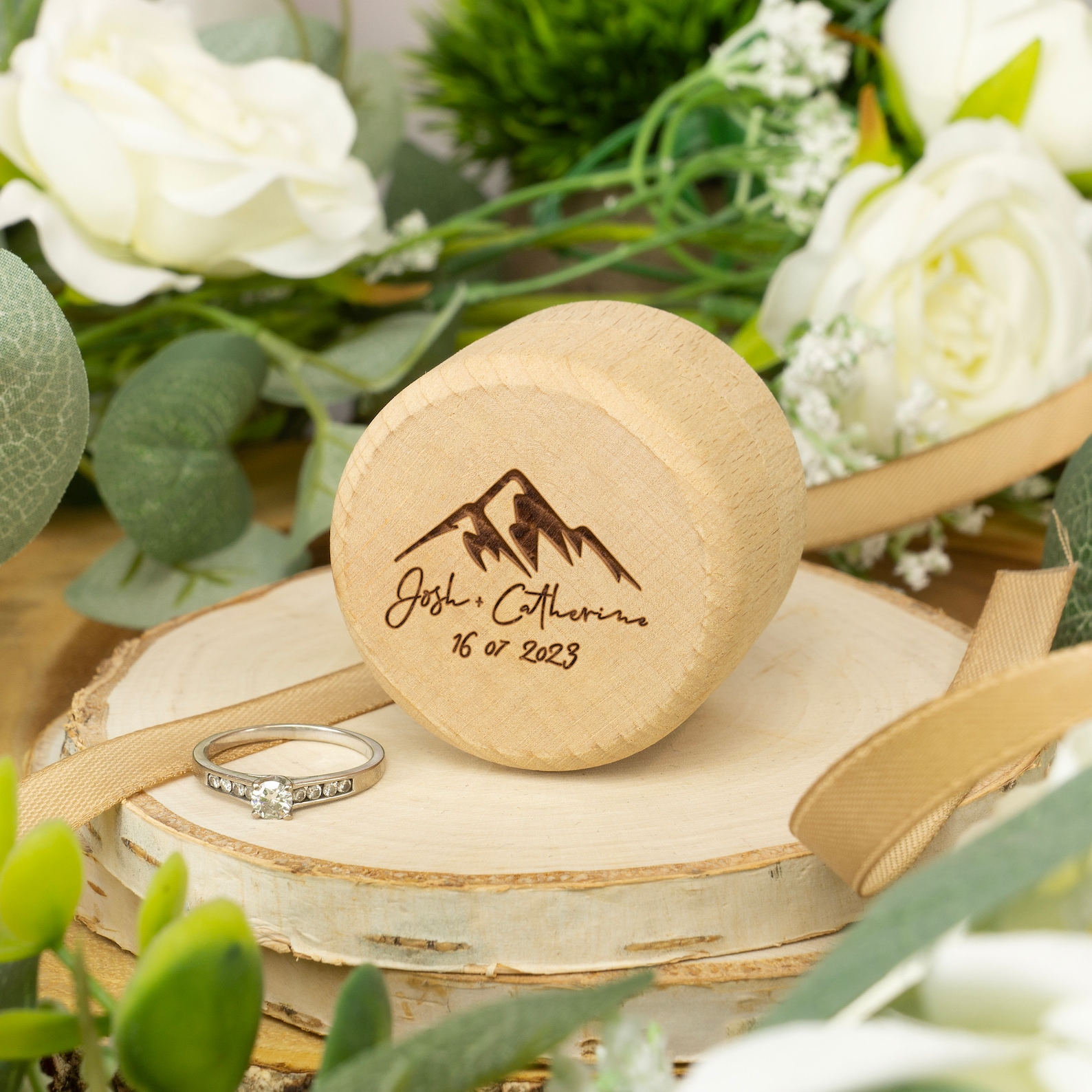 Personalized Wedding Ring Box Custom Engraved Proposal Ring Box Couple ...