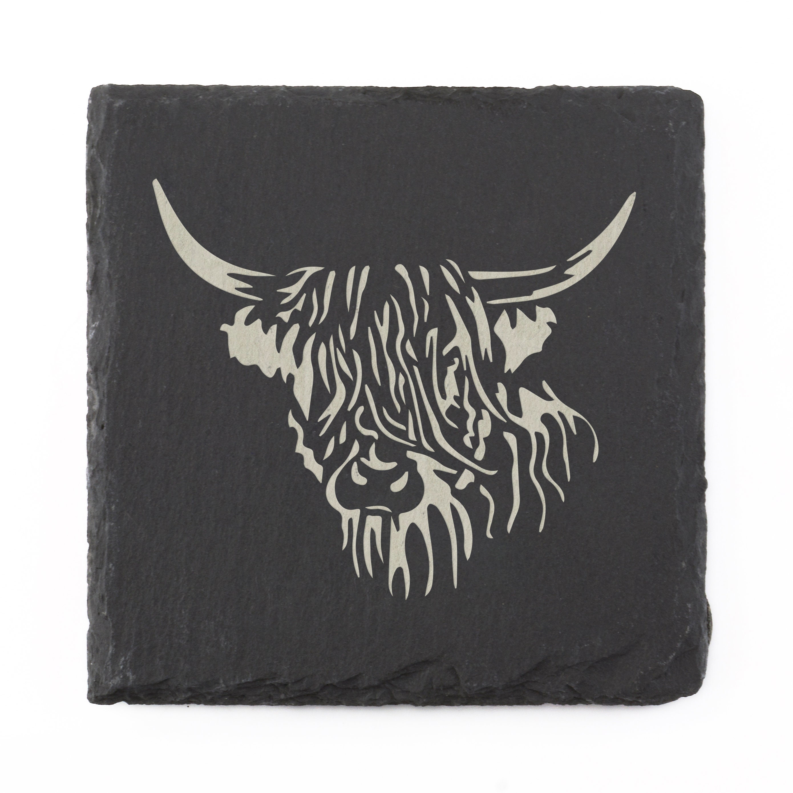 Slate Placemat & Coaster Set Highland Cow Laser Engraved - Etsy UK