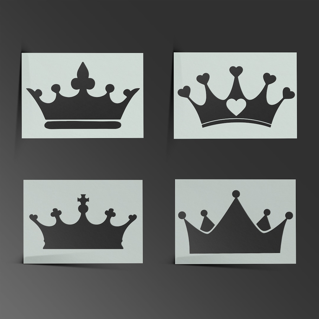 Crown Stencil Mylar Sheet King Queen Princess Wall Bedroom Bathroom ...