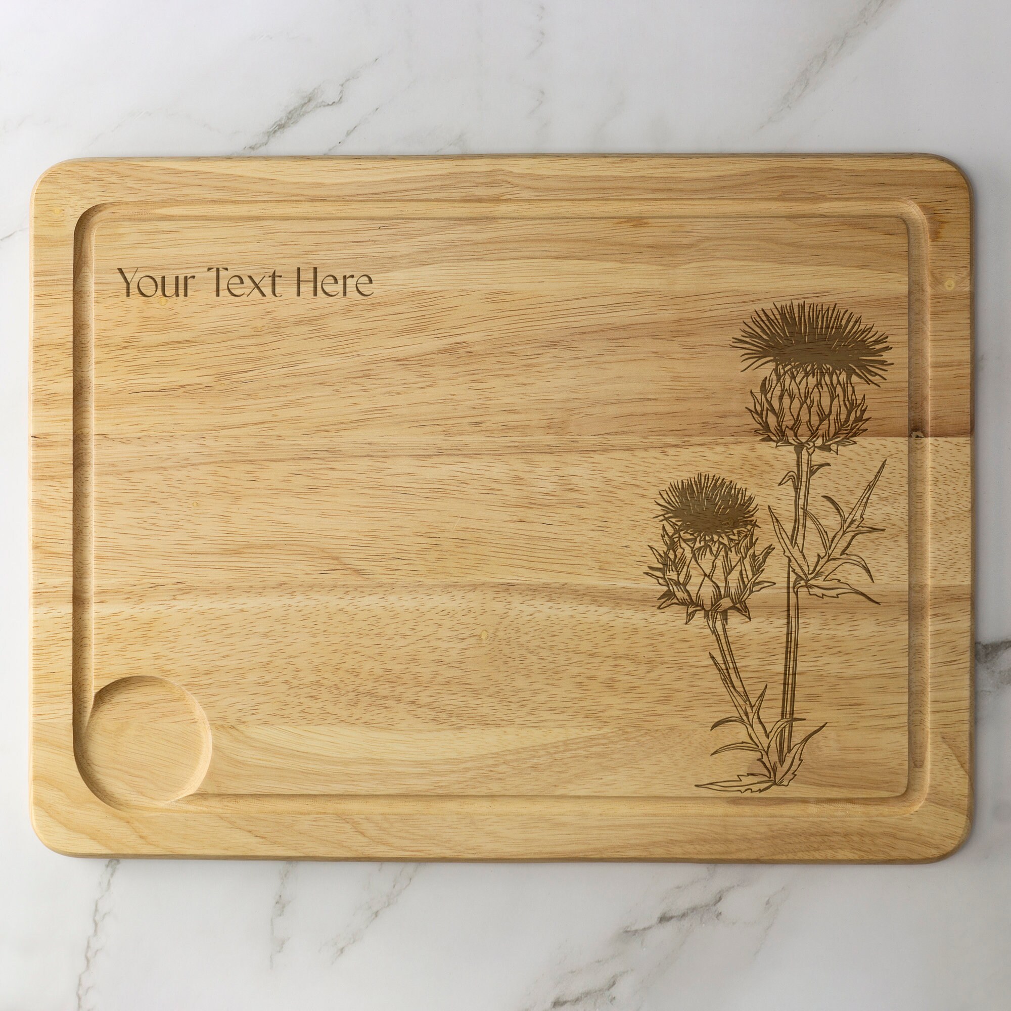 Personalised Chopping Board Thistle Scotland St Andrew Wood Cheese ...
