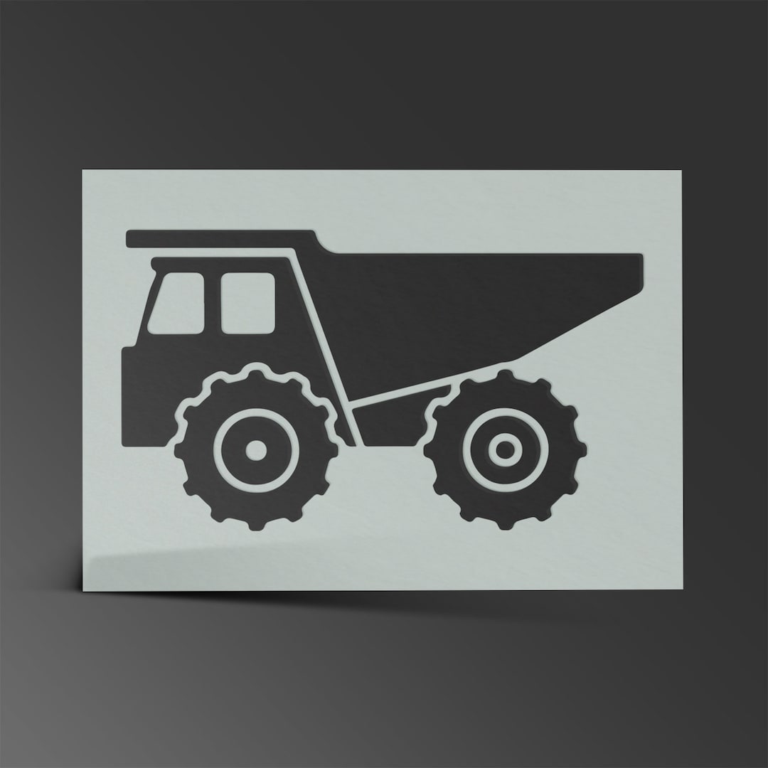 Dump Truck Stencil Mylar Sheet Painting Wall Art Craft Airbrush 190 ...