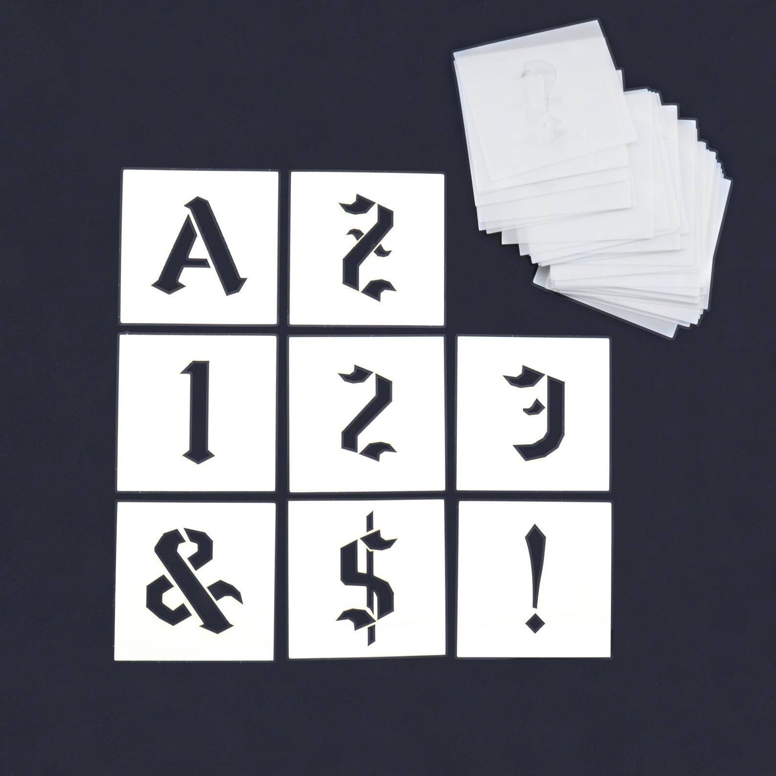 Alphabet Gothic Stencil Set Mylar Sheet Painting Wall Art - Etsy