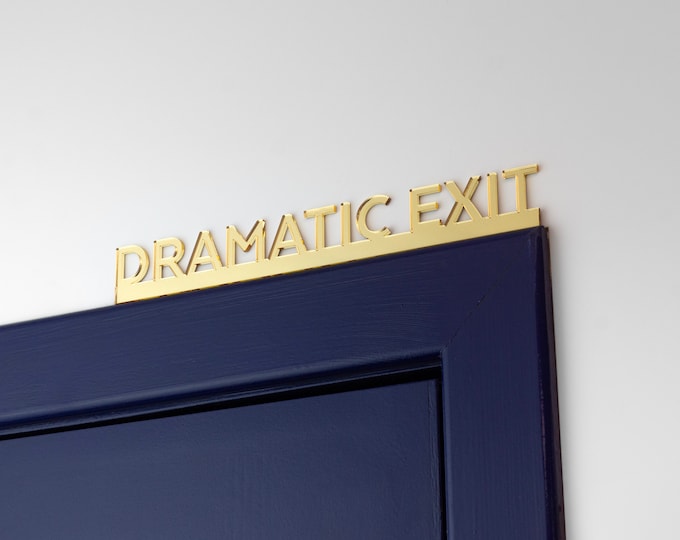 Dramatic Exit Door Topper Hand Painted Black Wooden Door Trim Sign to ...