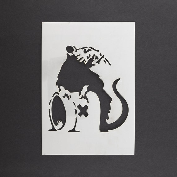 Banksy Rat Stencil Mylar Sheet Painting Wall Art Craft Banksy Rat Stencil Mylar Sheet Painting Wall Art Craft