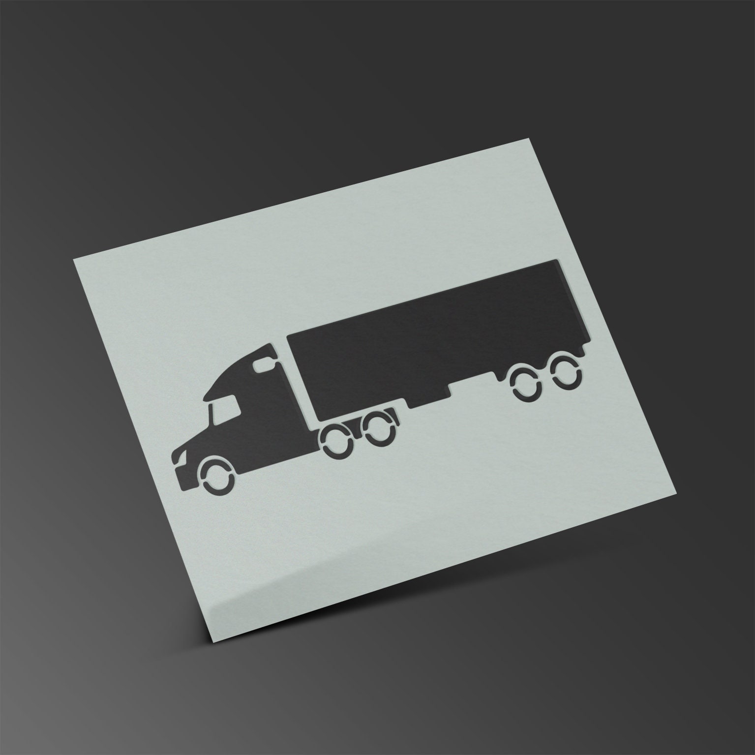 Semi Truck Stencil 18 Wheeler Mylar Sheet Painting Wall Art | Etsy