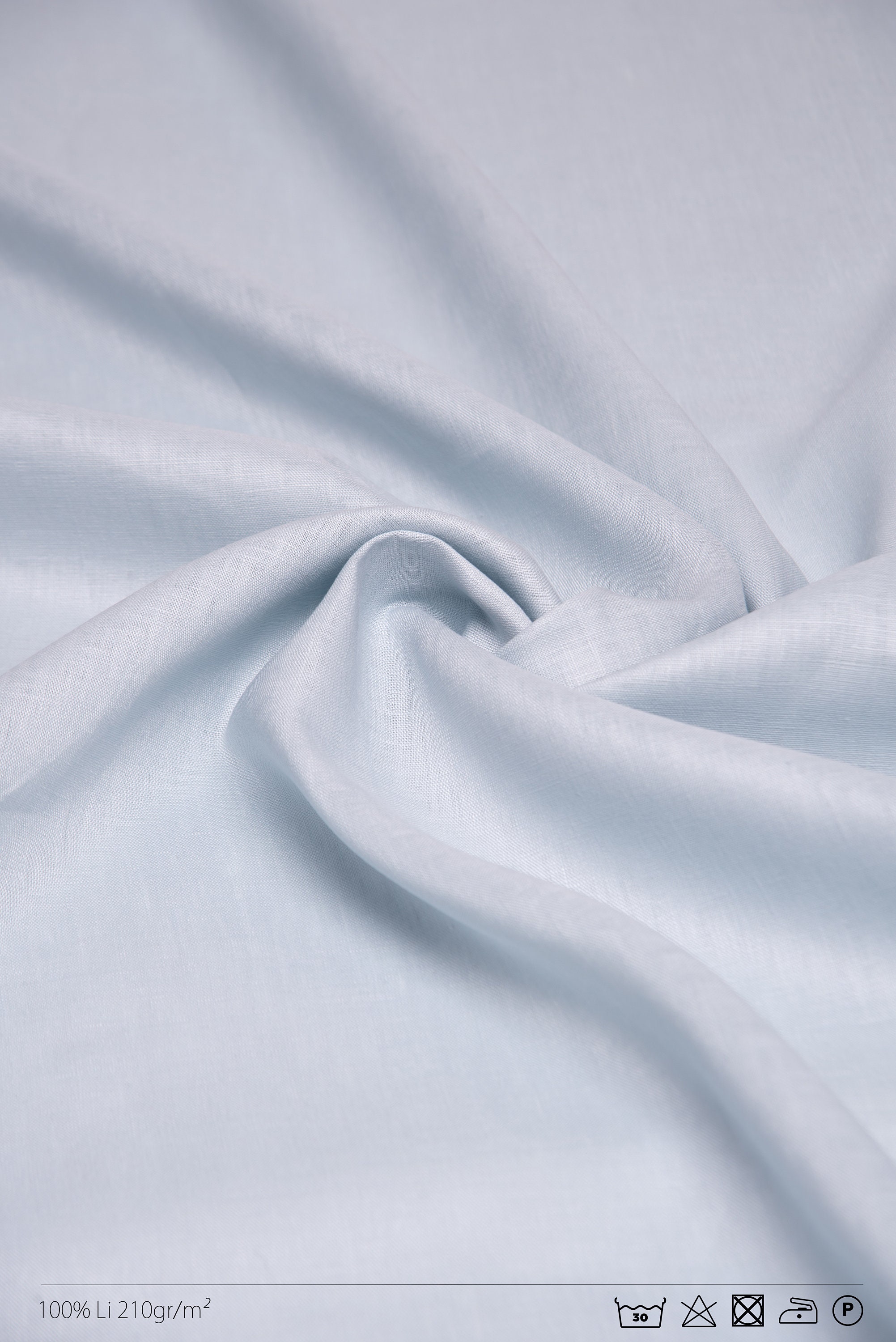 Light Blue Linen Fabric by Meter, Organic Linen Fabric, Vegan Natural ...