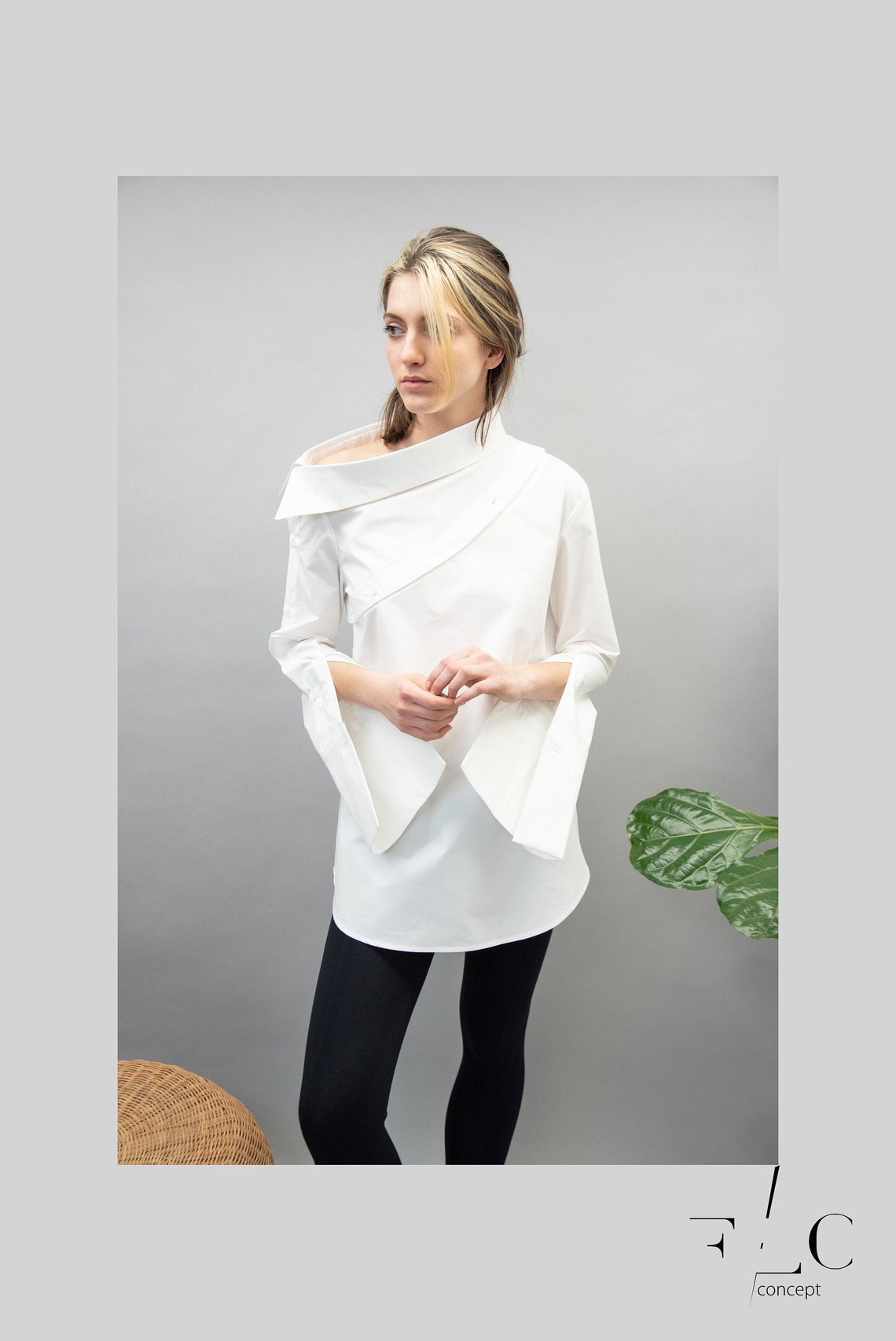 White Convertible Shirt,open Shoulder Shirt,detachable Shirt ...