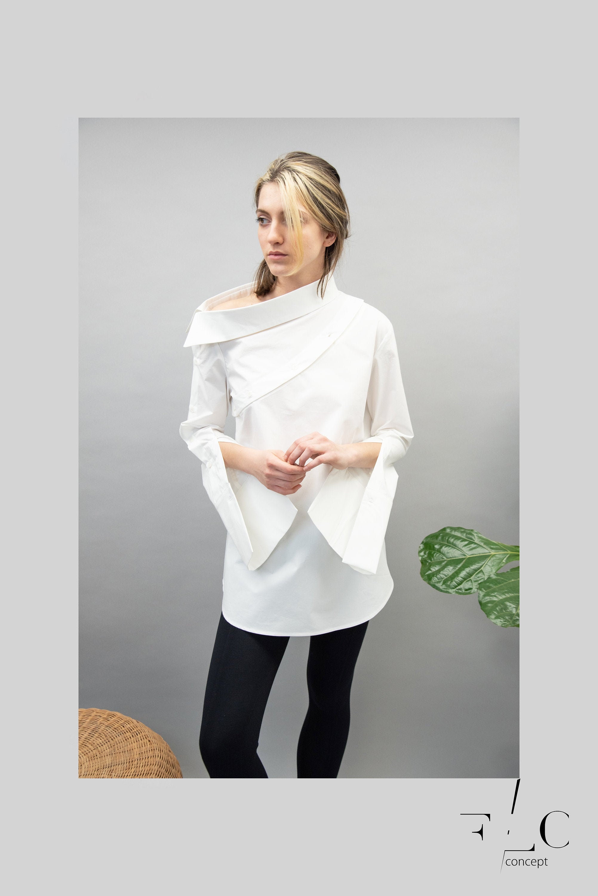 White Convertible Shirt,open Shoulder Shirt,detachable Shirt ...