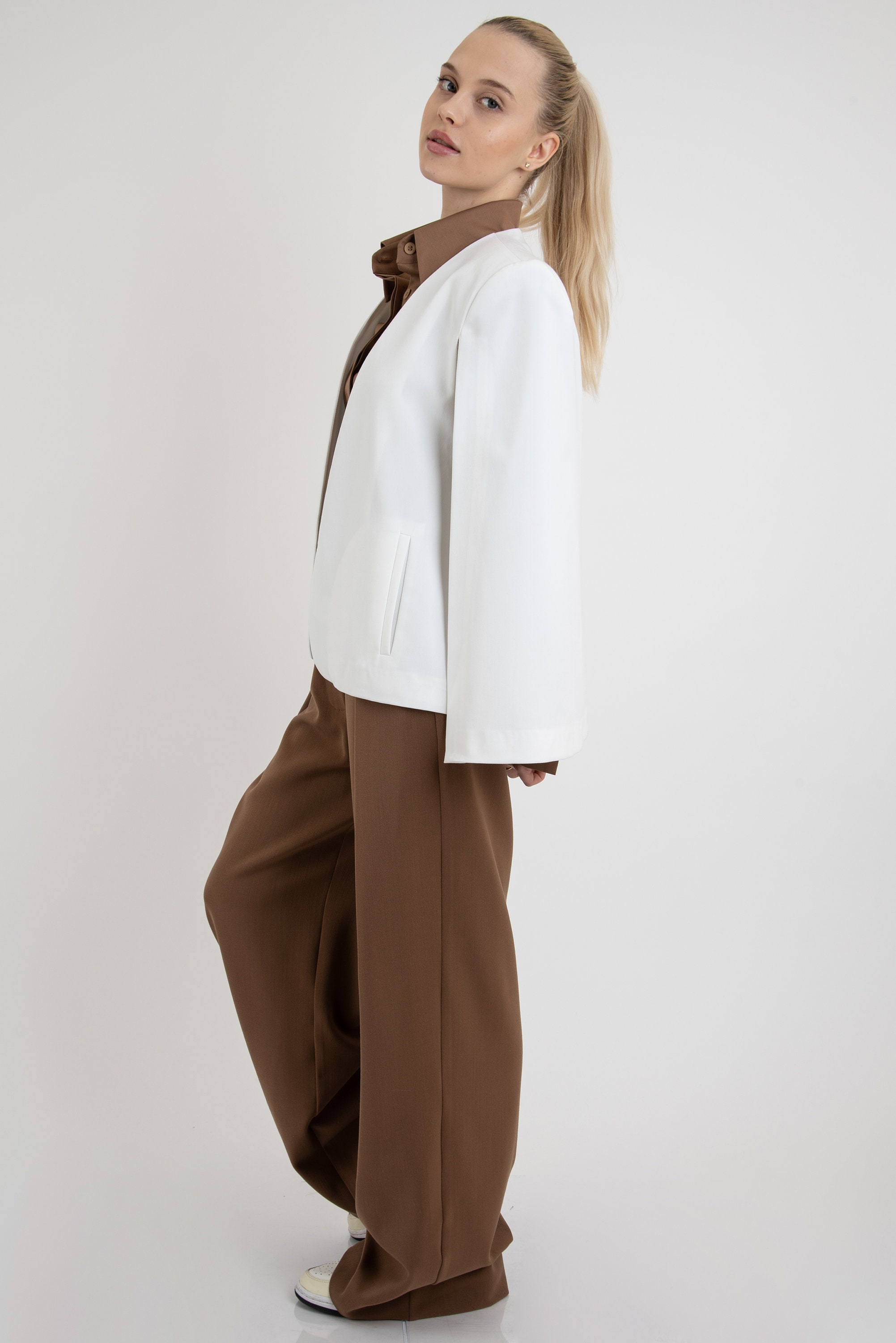 Women's Blazer/elegant Cape Blazer/white Cape Coat/cape - Etsy