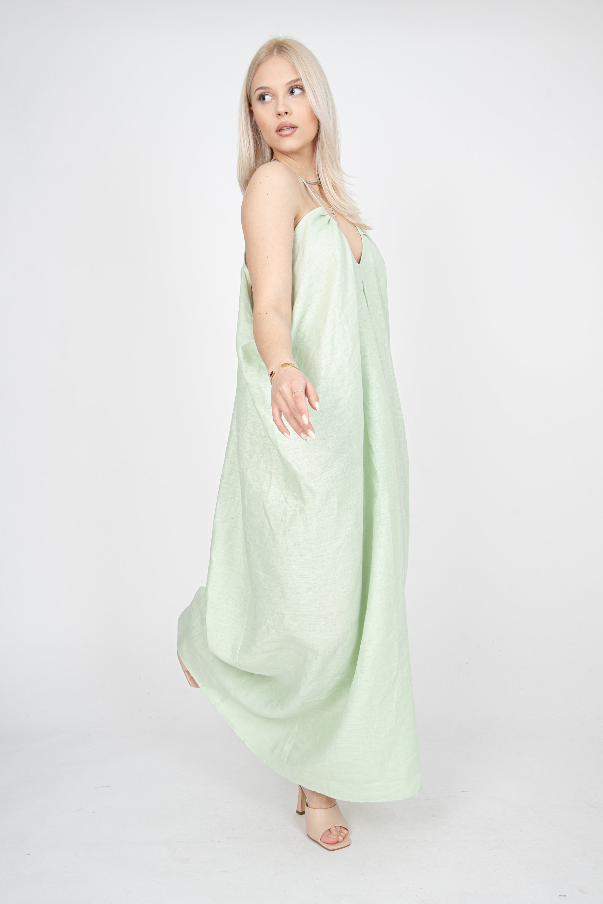 Linen Caftan Dress/summer Dress/flowing Dress/flax Clothing/linen ...