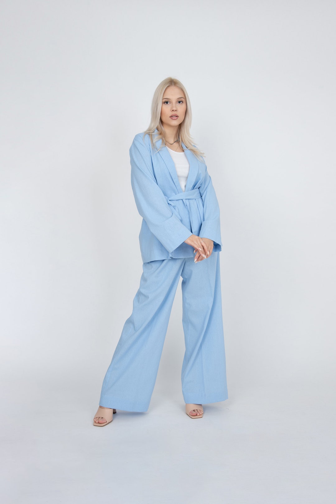 Linen Suit Women/Linen Summer Set/Linen Casual Suit Women/Linen Two ...