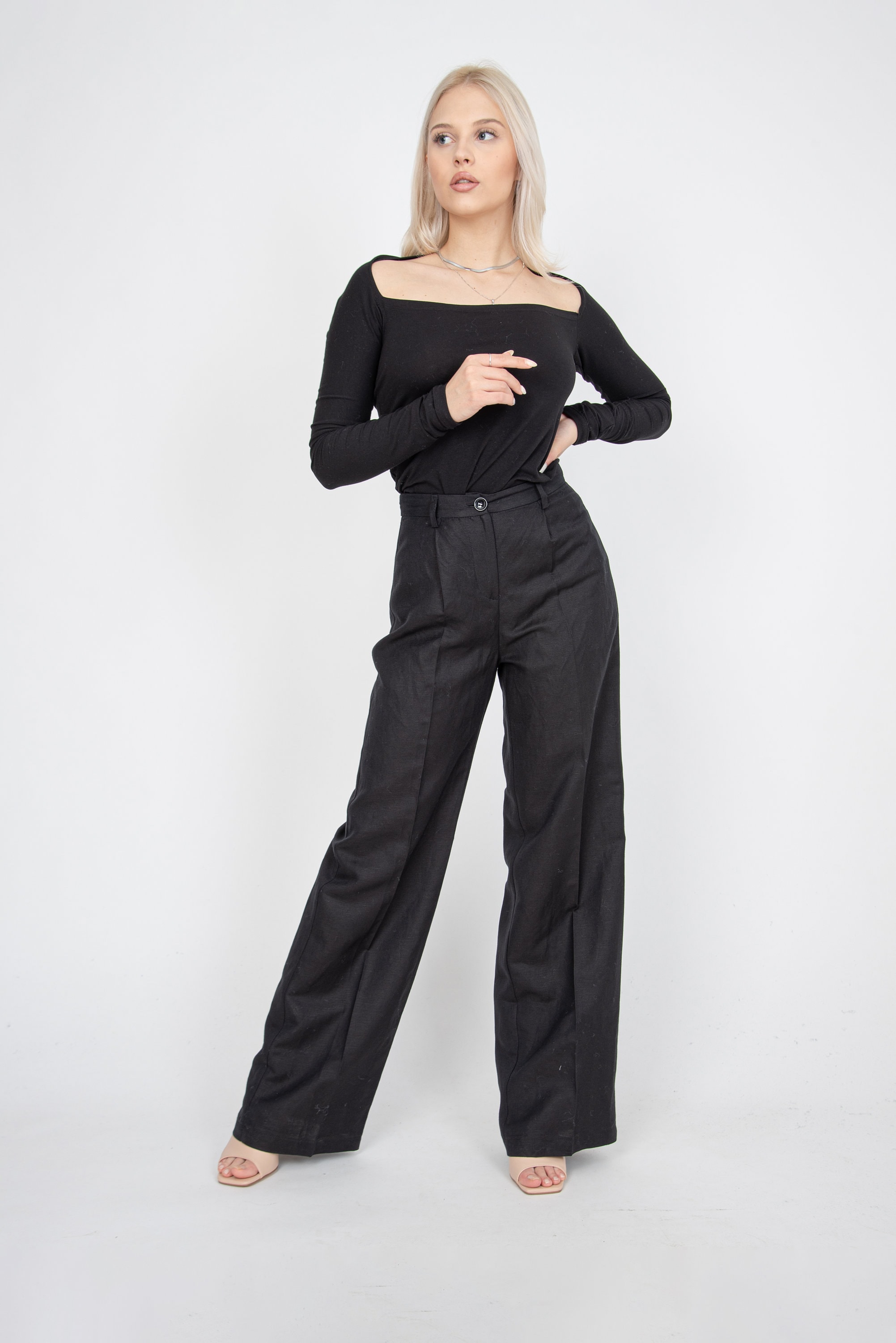 Open Shoulder Blouse/Fitted Black Blouse/Slow Fashion/Eco - Etsy España