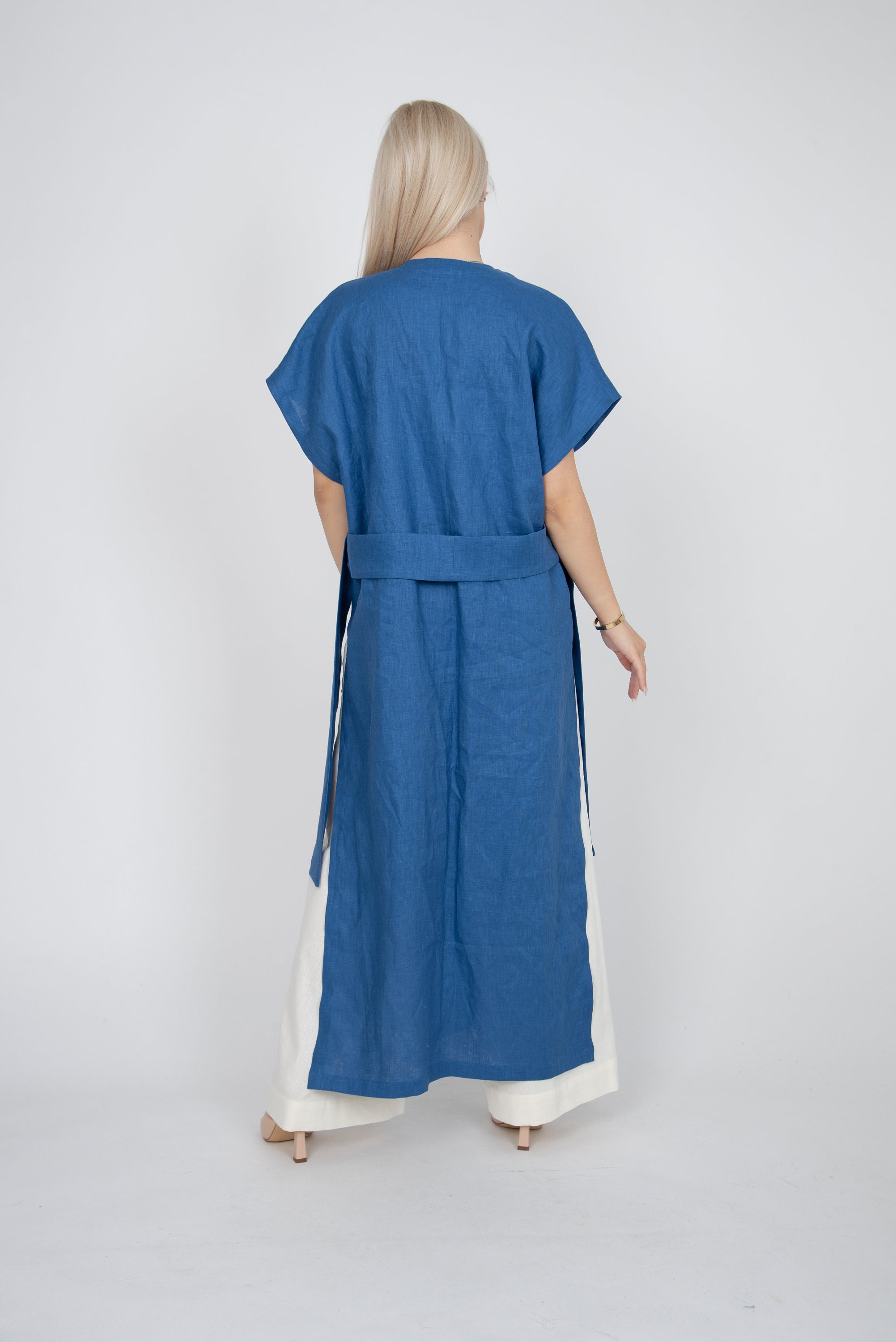 Long Linen Vest/slow Fashion/linen Vest Women/oversized Linen - Etsy