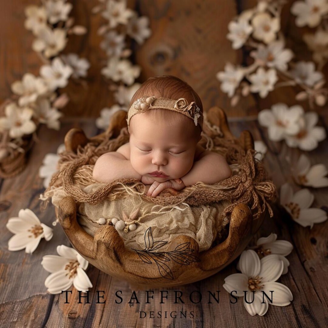 Newborn Digital Backdrop, Newborn Digital Background, Floral - Etsy