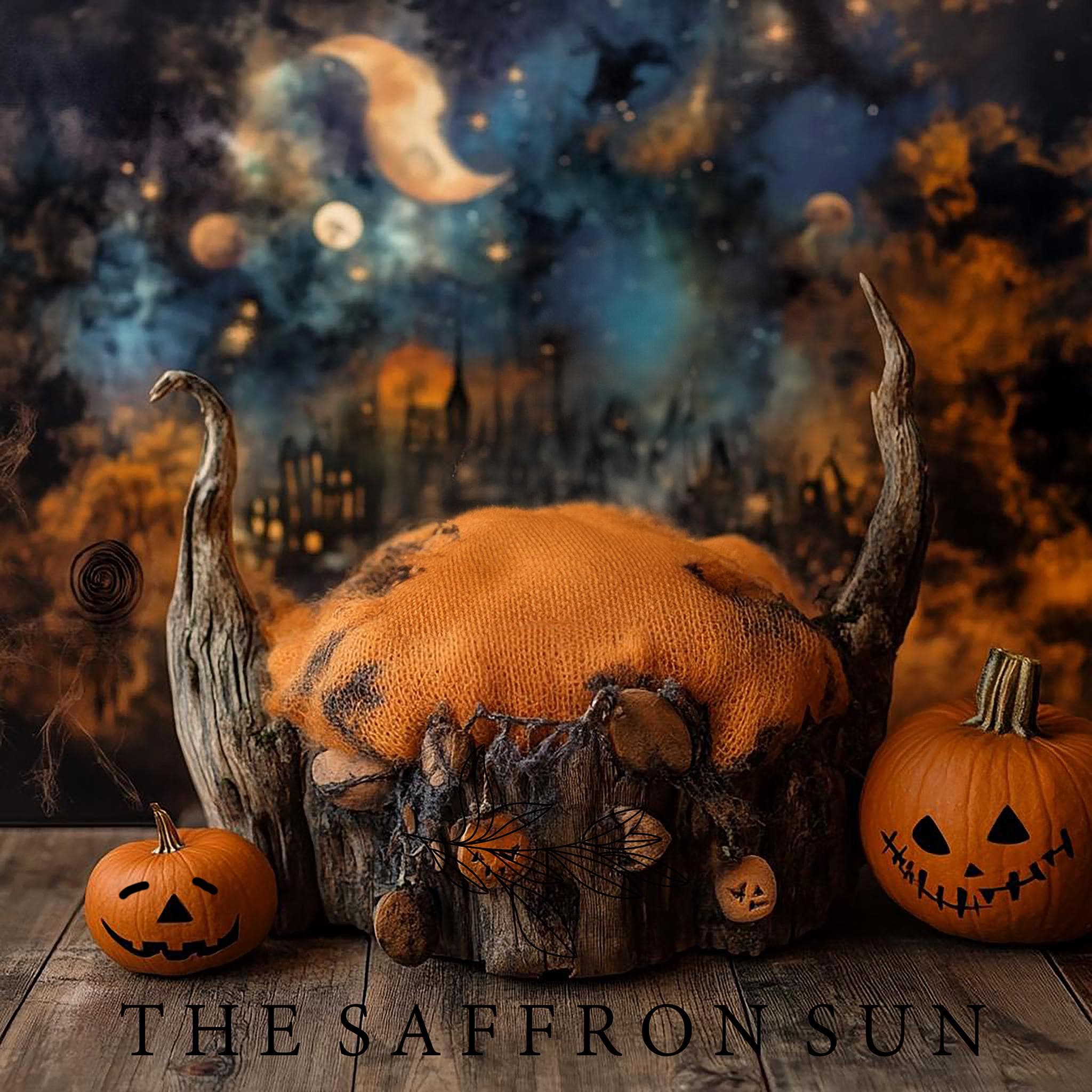 Newborn Digital Backdrop Halloween Newborn Digital Backdrop, Pumpkin ...