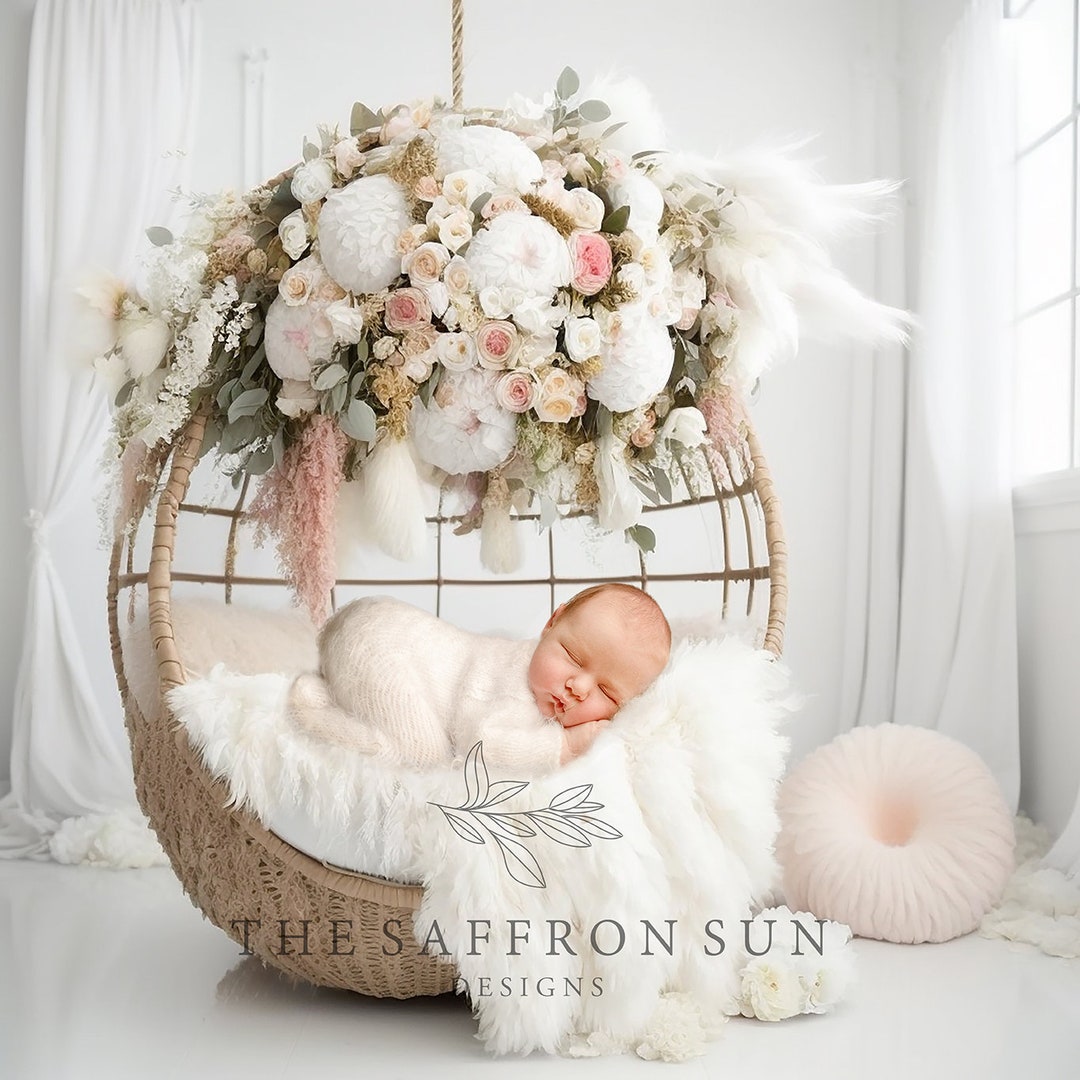 Newborn Digital Backdrop, Newborn Digital Background, White Swing ...