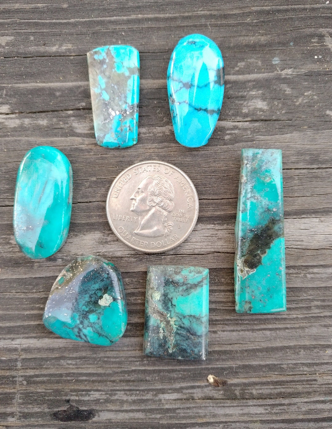 Morenci Turquoise With Mixed Patterns | Loose Gemstones | Handmade ...
