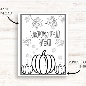 3 Piece - Printable Fall Coloring Sheet Download - Etsy