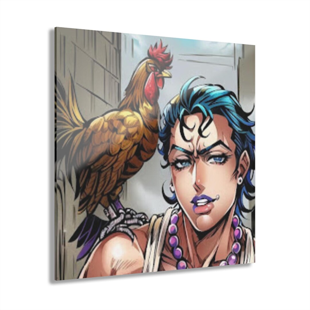 Comic Book Style Acrylic Print: Rooster and Girl Wall Art - Etsy