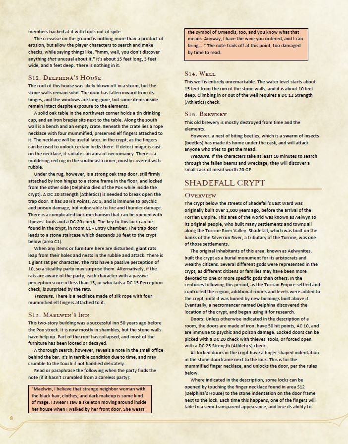 Shadefall Crypt D&D 5e Adventure for Levels 1-3 - Etsy